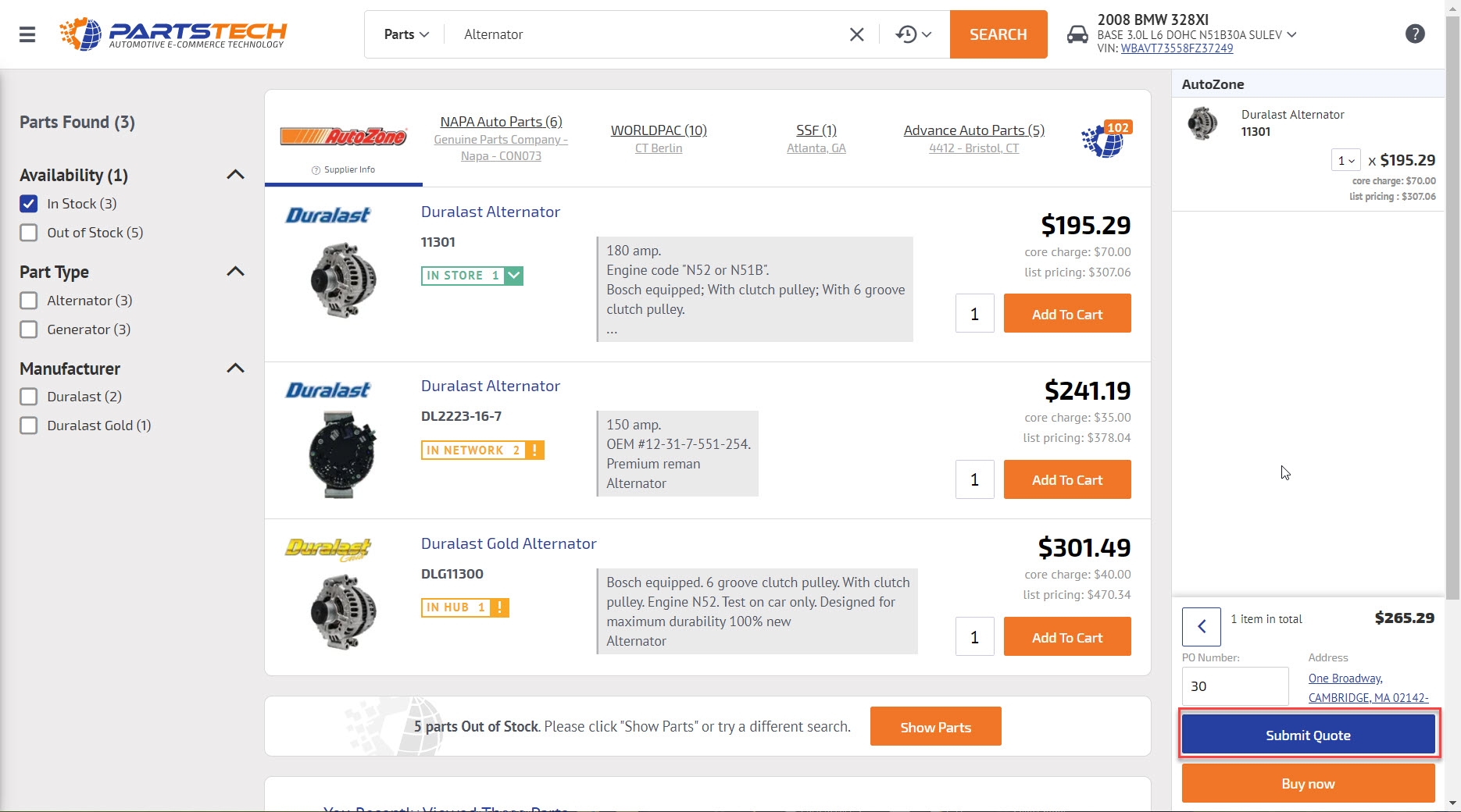 How to Order From PartsTech with Tekmetric