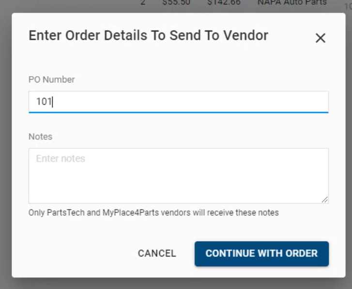 How to Order From PartsTech with Tekmetric