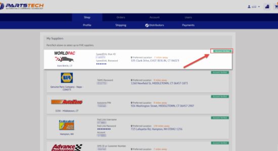 How to set up WORLDPAC on PartsTech