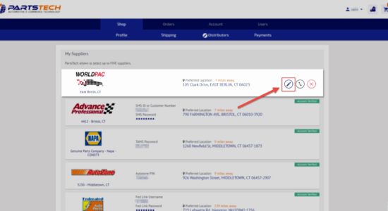How to set up WORLDPAC on PartsTech