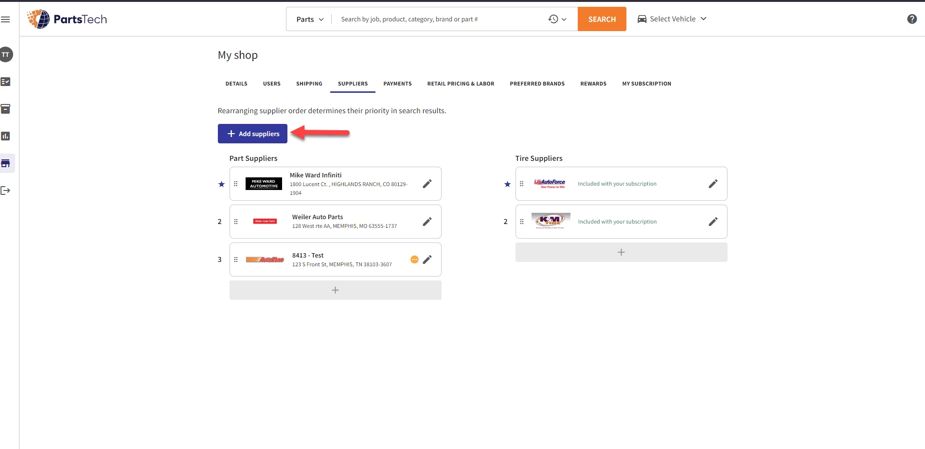 How to set up AutoZone Pro on PartsTech