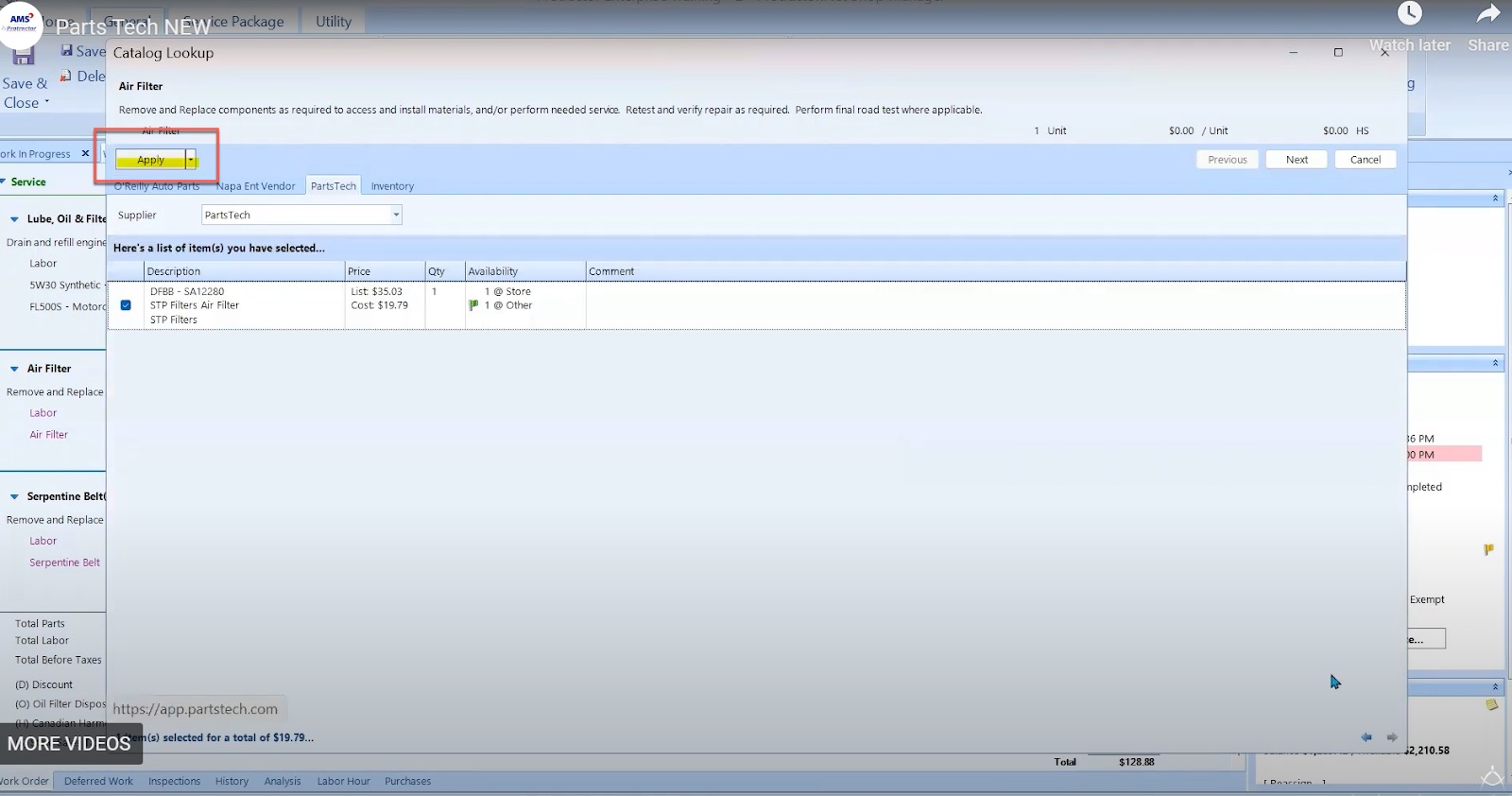 How to Order Parts From PartsTech Using Protractor