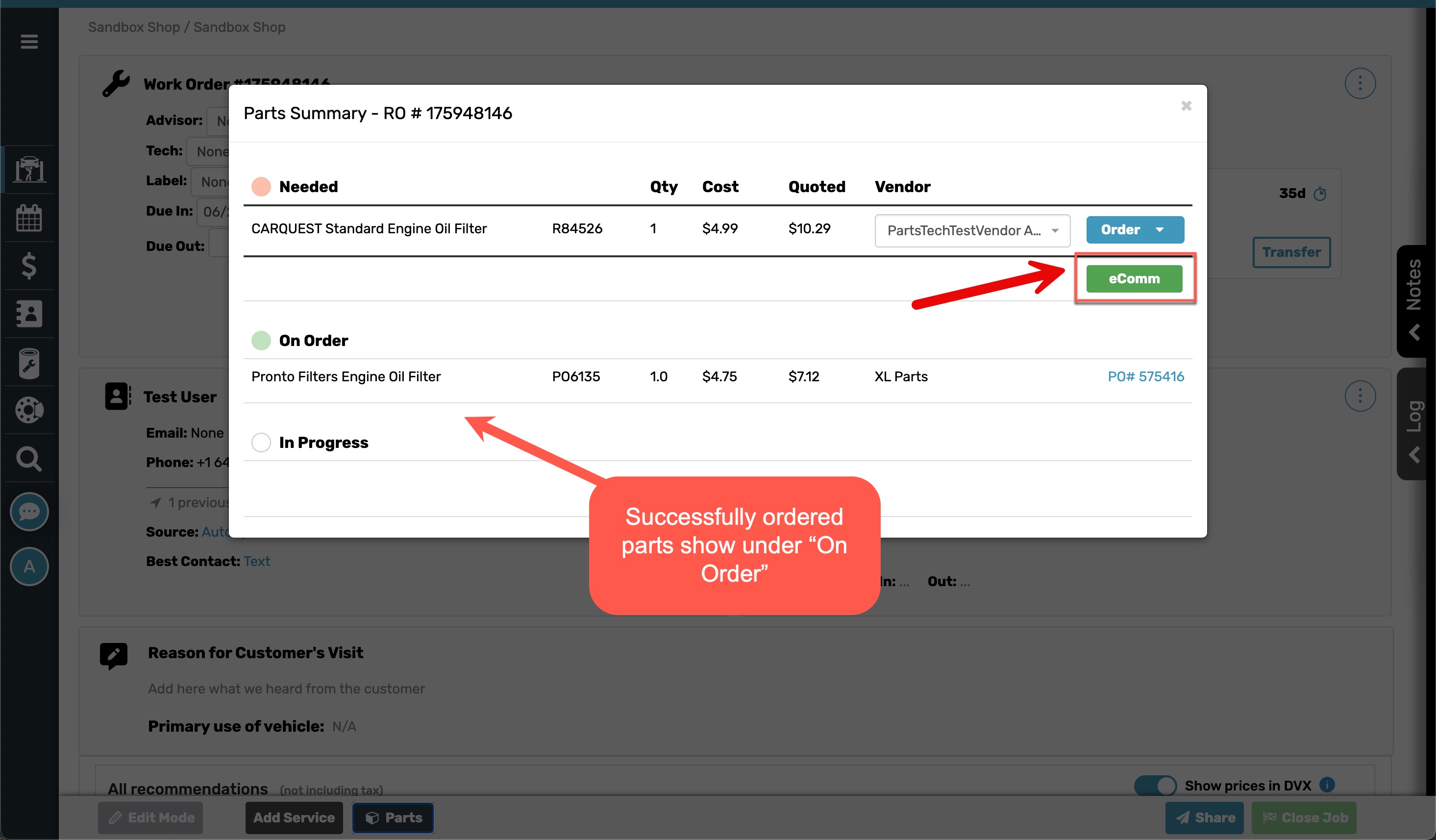 How to Order from PartsTech with Shop-Ware